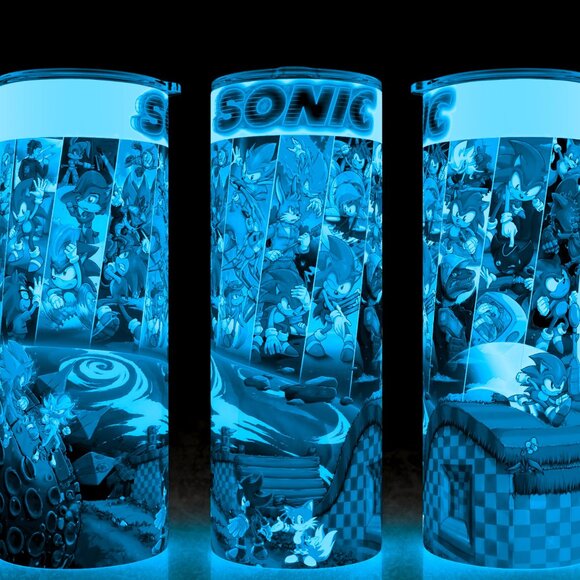 Dining | Glow In The Dark Sonic The Hedgehog Shadow Tails Knuckles Cup ...